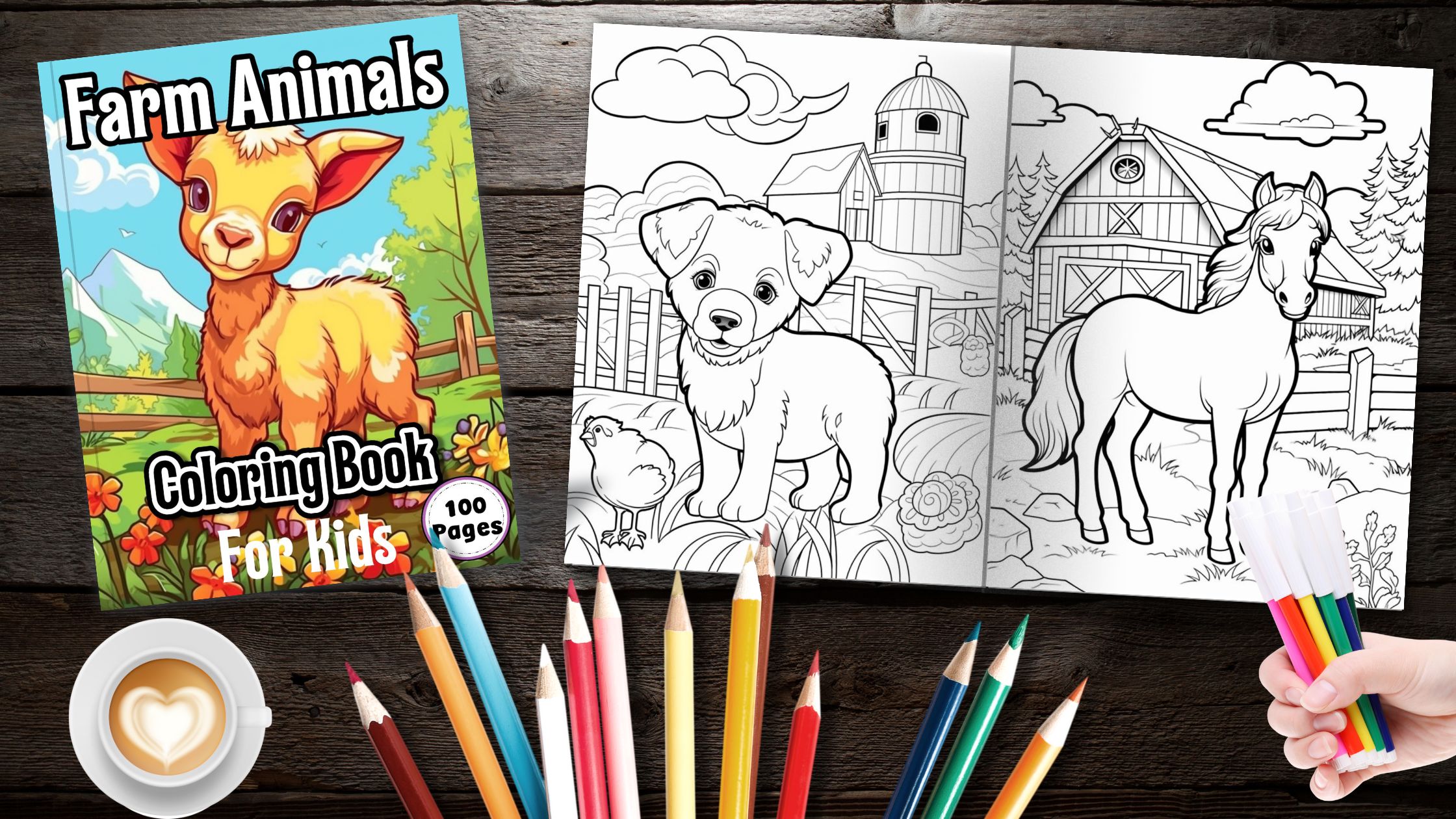 Interactive Farm Animal Coloring Pages for Kids - Free Kids Printables Hub